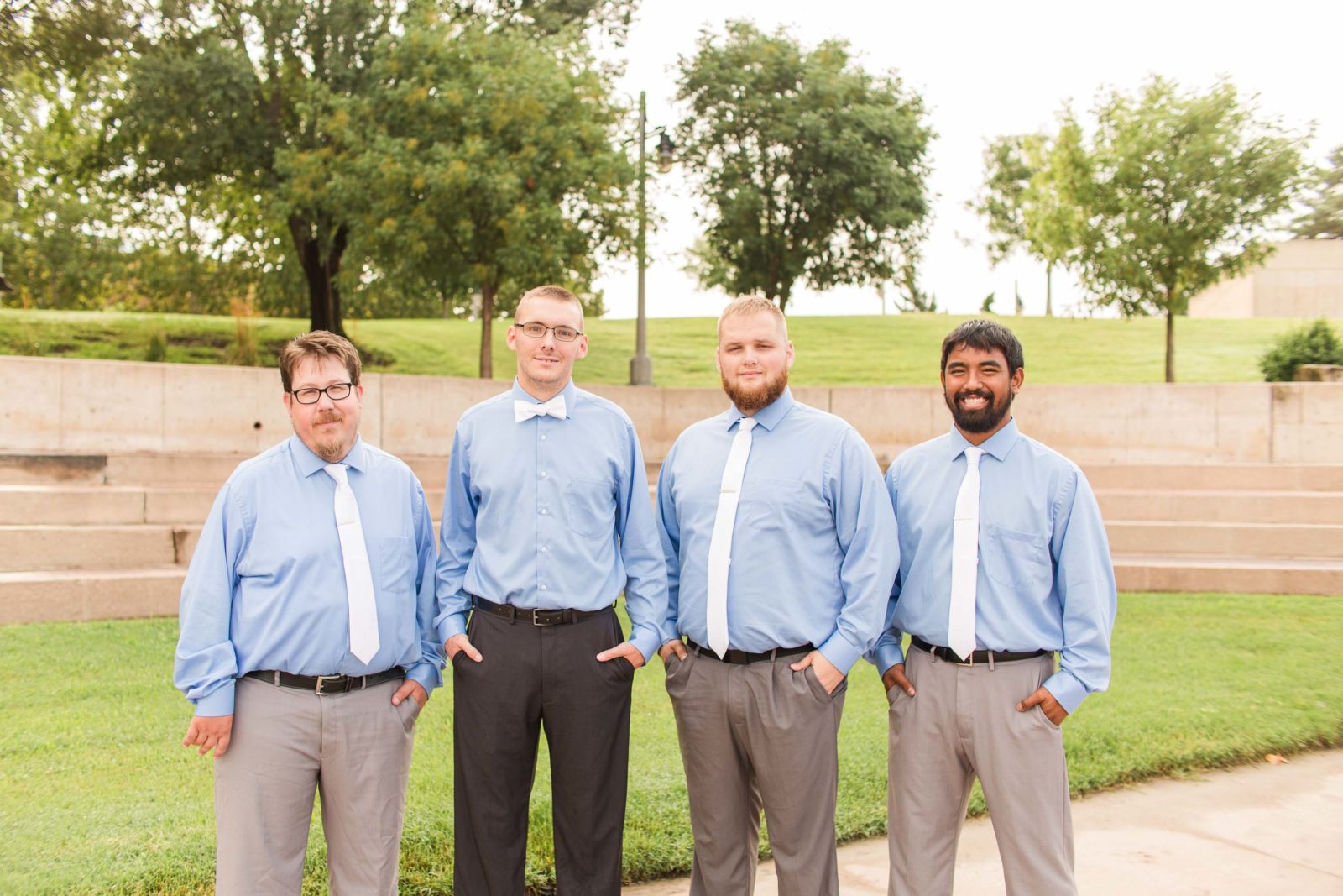 Sarah + David | Summer Wichita, KS Wedding | A. Price Woodard Park ...